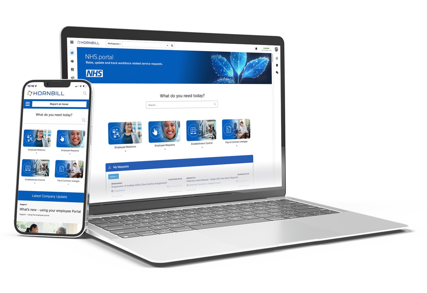 NHS HR solutions - Hornbill People Hub